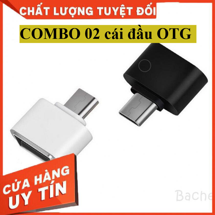 [Combo 2 cái] Đầu OTG Micro USB, OTG Type C cáp chuyển đổi OTG hàng ...