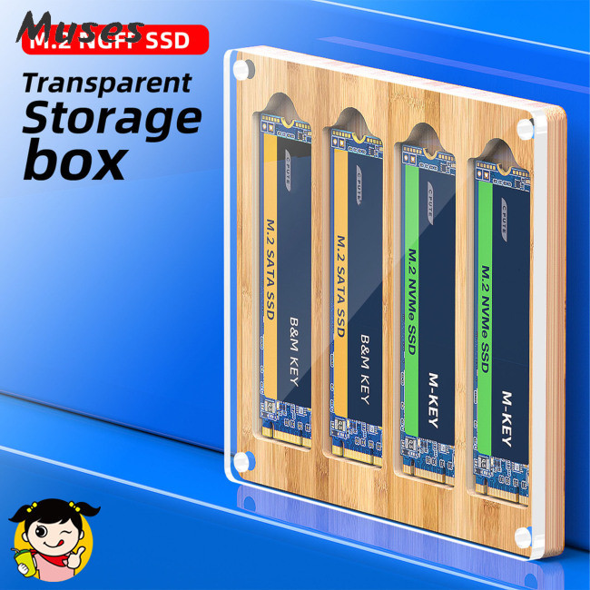 Hàng sẵn có 4 khe M.2 / msata / nvme Ssd Hộp lưu trữ ổ đĩa thể rắn Hấp ...