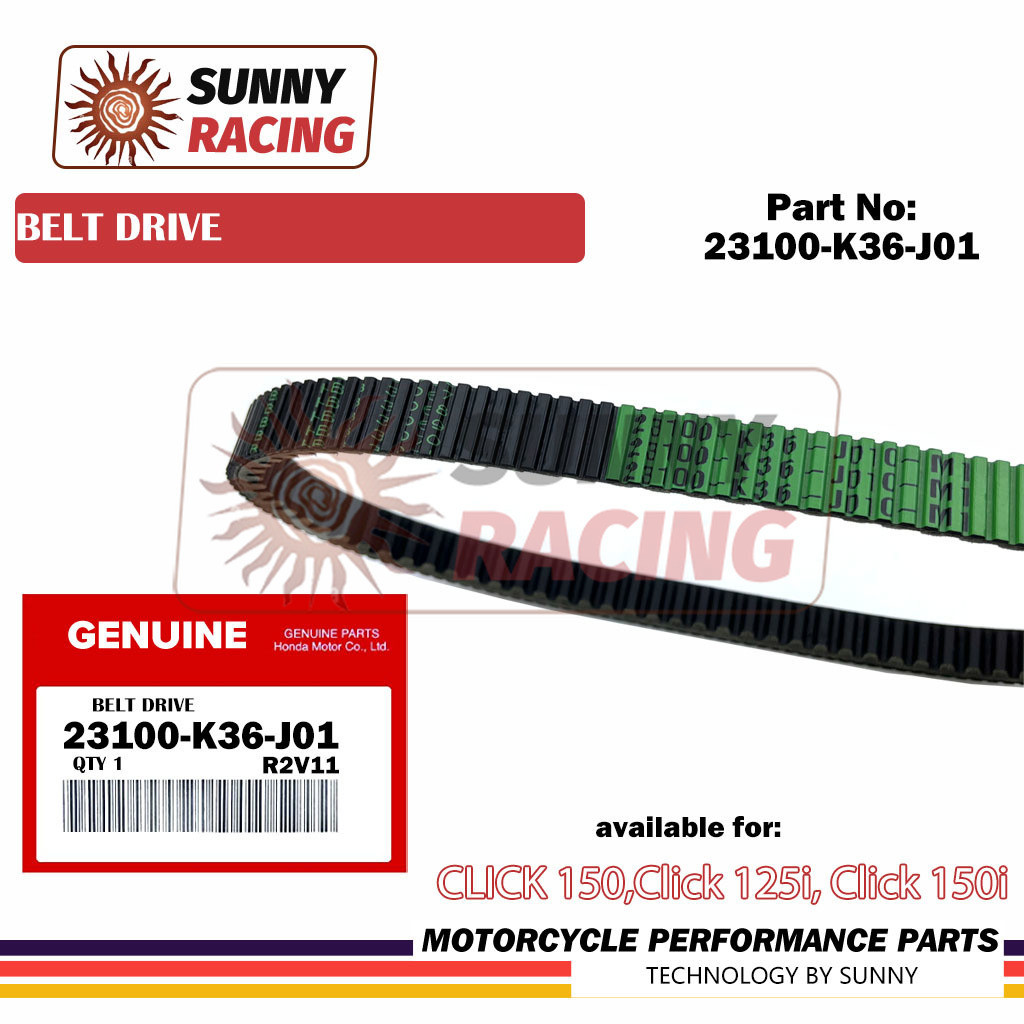 Click DRIVE BELT 150i V1 &, V2 Click 125i, Click 150i | 23100-k36-j01 ...