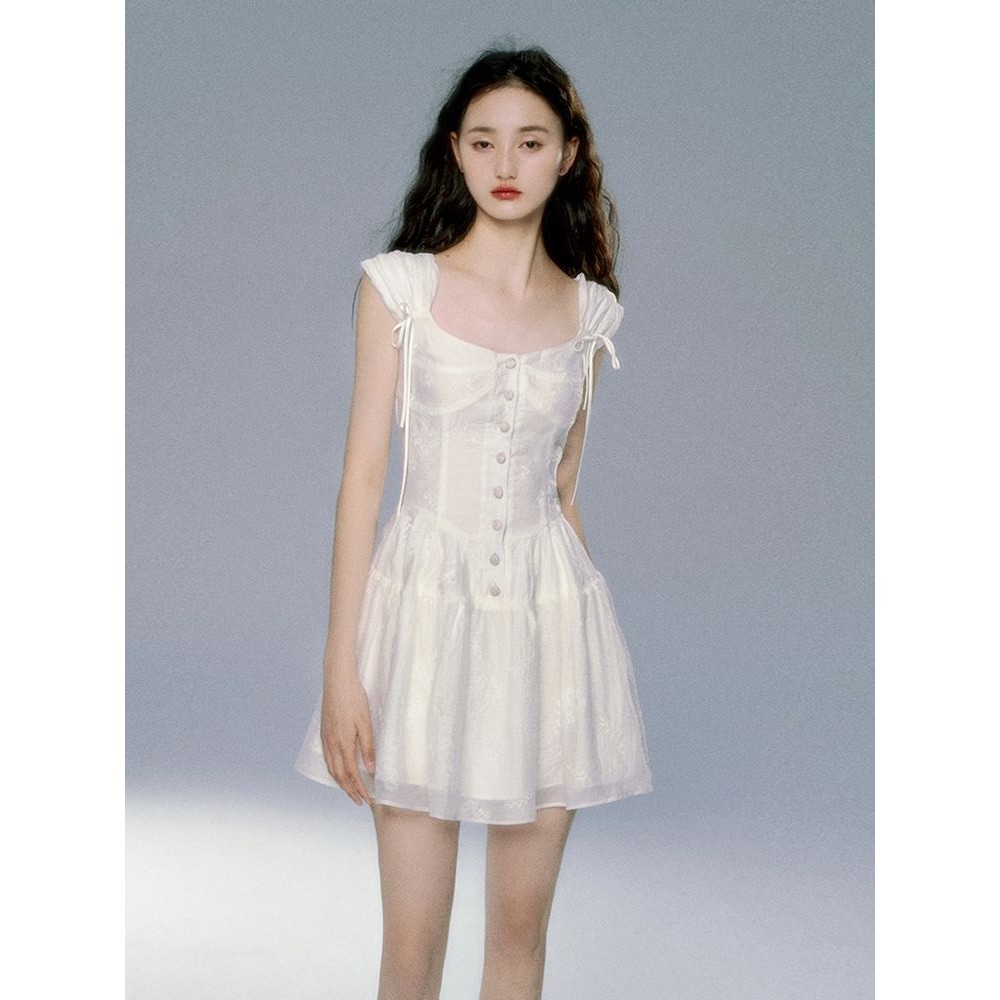 French Tea Break Dress Sweet New Girl Fontana Di Trevi Mori Style"aLine ...
