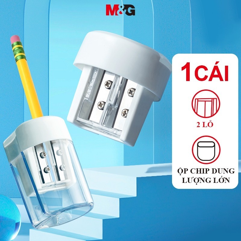 M&G Double Hole Pencil Sharpener Student Portable Mini Multifunctional ...