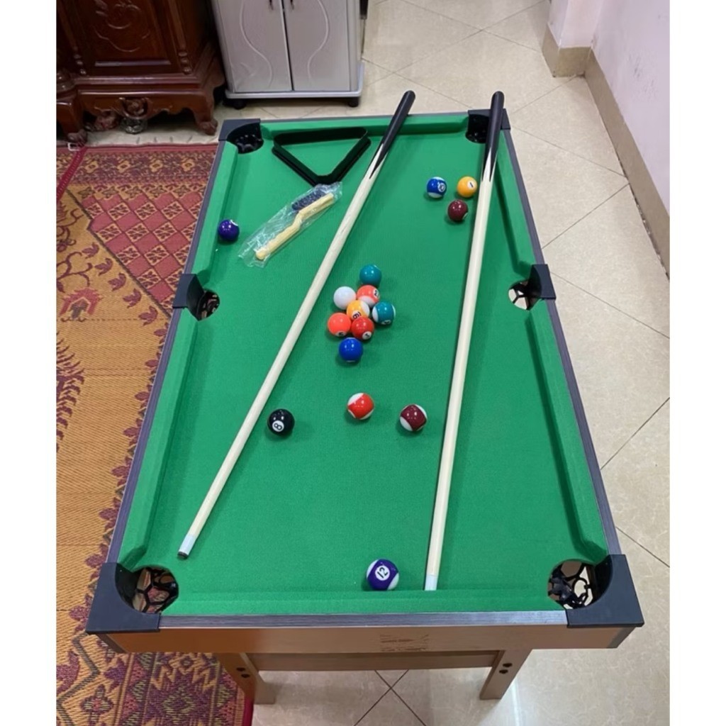 Bàn Bi - Da Mini Gỗ , Cỡ Lớn 92x52x73cm , Bàn Bi Da, Bi Da Trẻ Em 6 Lỗ ...