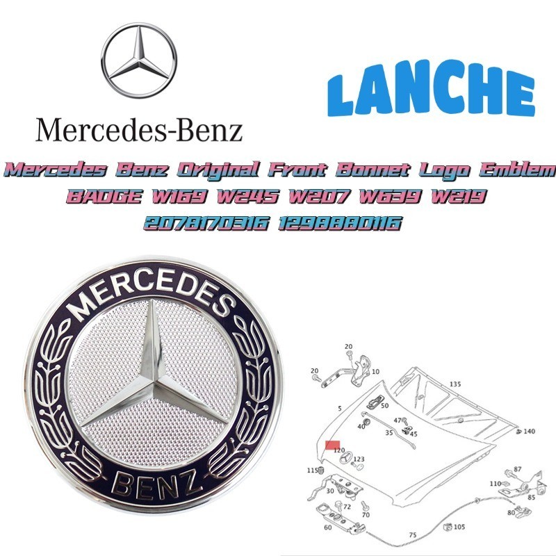 Biểu tượng Logo nắp ca-pô phía trước chính hãng của Mercedes Benz BADGE ...
