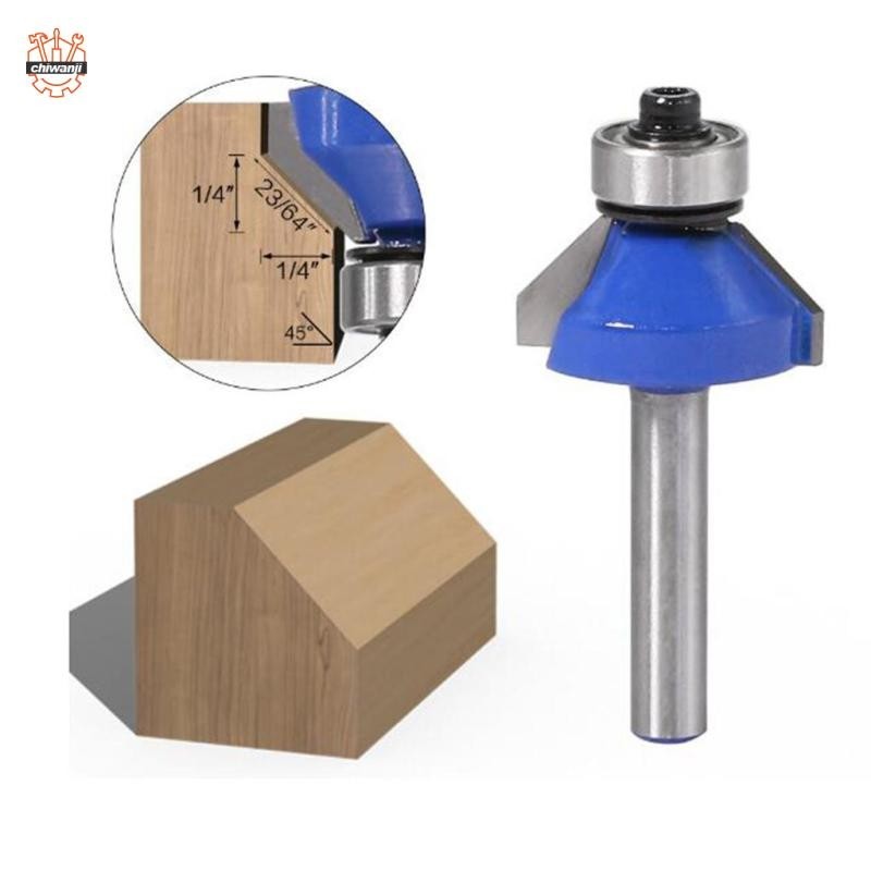 Chiwanji Carbide Chamfer Router 1 / 4 Shank Router Máy Phay Gỗ | Shopee ...