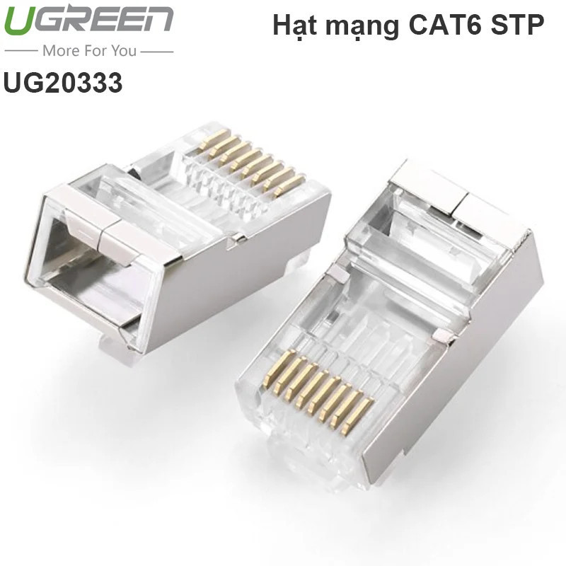Hạt mạng RJ45 Cat6 Ugreen 20333 Chính Hảng NW111 ( Túi/10 cái, bọc INOX) | Shopee Việt Nam