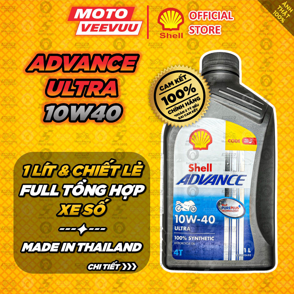 [MTGG] Nhớt SHELL Advance Ultra 10W-40 XE SỐ Made in Thailand - Tem 2 ...