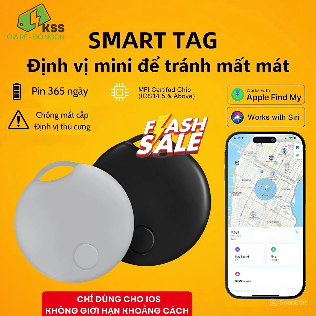 Định Vị Mini Gắn Xe N Tag SMART TAG Gen 5, Theo Dõi Ô tô, Xe Máy, Thú ...