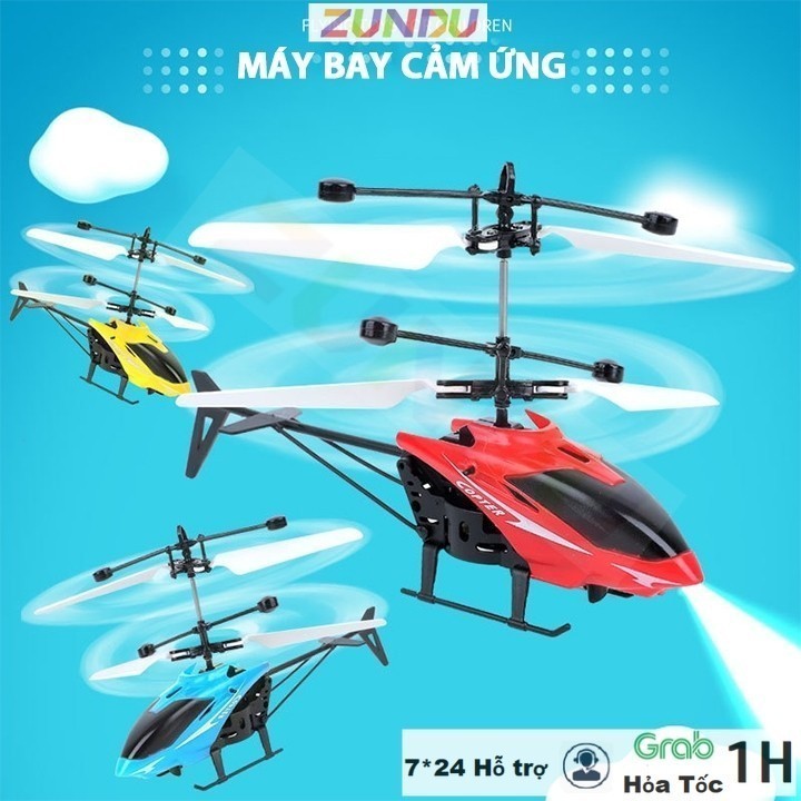 ZUNDU Có bộ điều khiển + cảm ứng -Máy bay điều khiển cảm ứng có đèn led ...