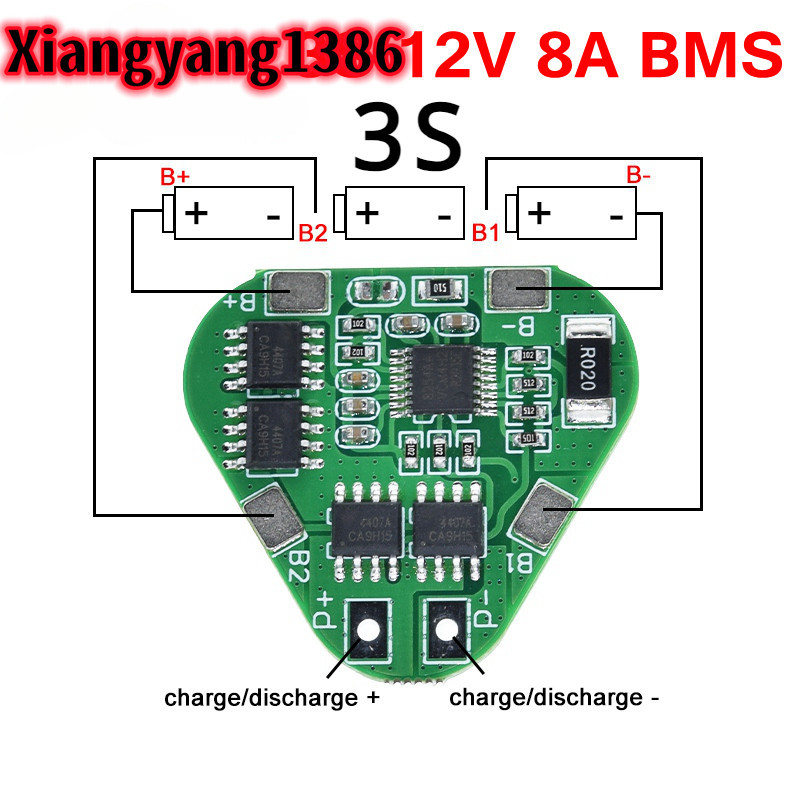 3s 12V 18650 Pin Lithium Ban Bảo Vệ 11.1V 12.6V Quá Sạc Bảo Vệ 8A 3 ...
