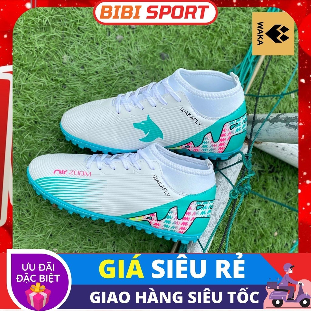 [Rẻ vô địch] Giày Đá Bóng WAKA FLY [Tặng Kèm Tất] - Đế Cao Su, Đã Khâu ...
