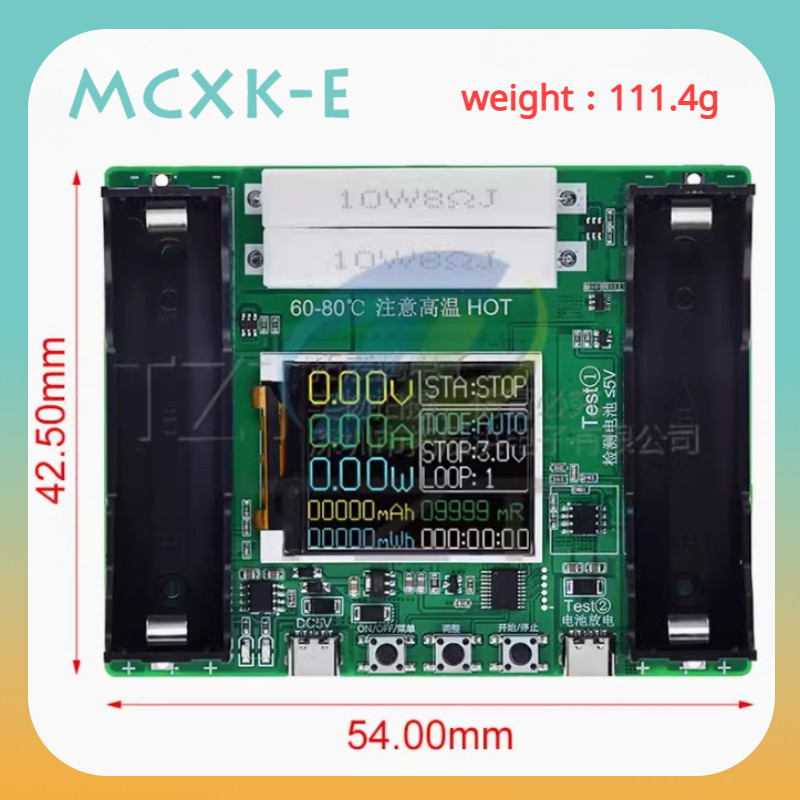 Màn hình LCD Type-C Máy kiểm tra dung lượng pin MAh MWh Pin Lithium Kỹ ...