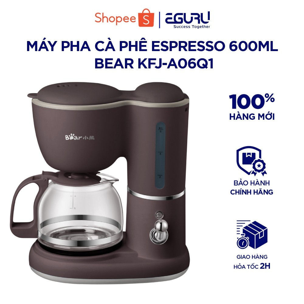 Máy pha cafe mini Bear KFJ-A06Q1 tự động dung tích 600ml –Hàng chính hãng BH 18 Tháng | Shopee ...