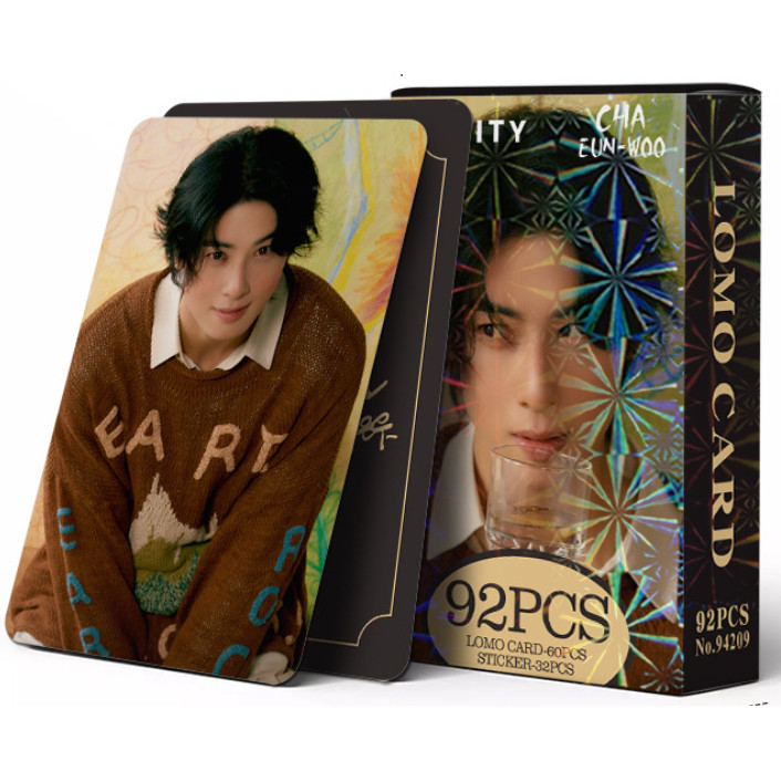 92pcs/box Cha Eun Woo Stickers Photocards Lomo Cards Kpop Postcards ...