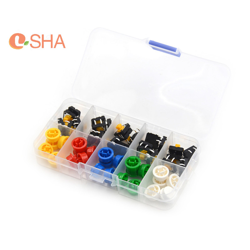 [Lsha] 25 Bộ Nút Nhấn Xúc Giác Tạm Thời Cảm Ứng Micro Switch 4P PCB ...