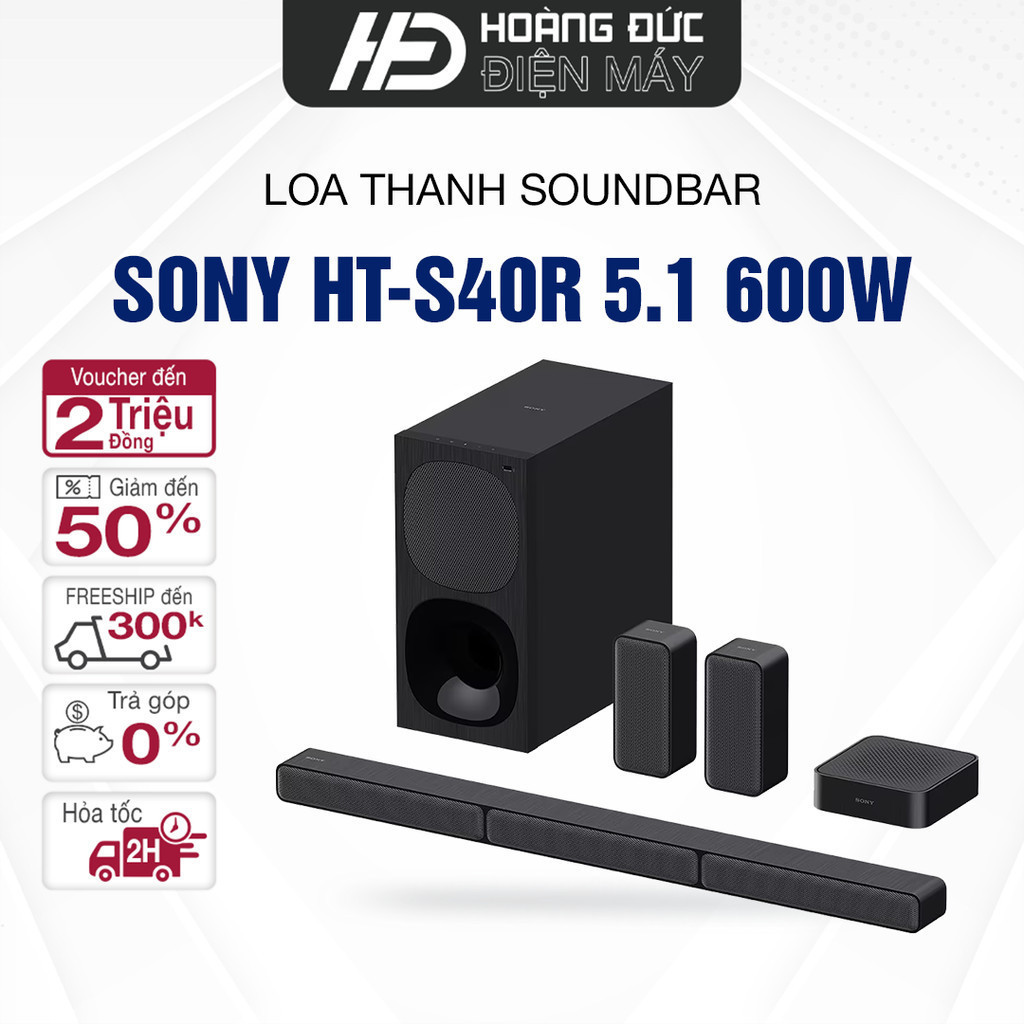 Bộ Loa Thanh Soundbar Sony HT-S40R 5.1 600W và S350 2.1 - Hàng chính ...