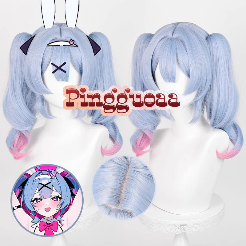 Vacaloid Hatsune Miku Rabbit Hole Cosplay Wig 45cm Long Mixed Color ...