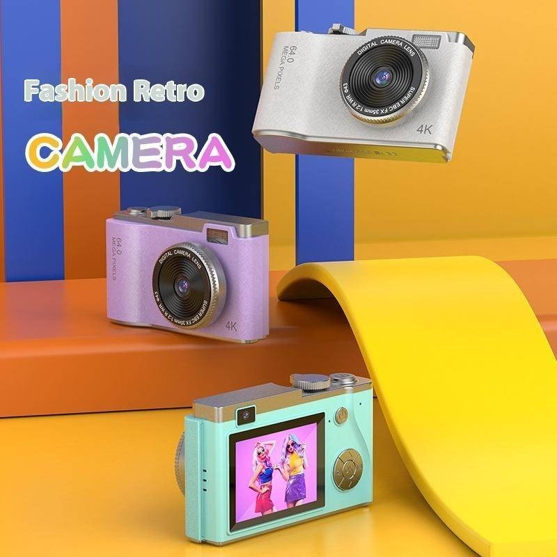 Yjs LK-003 Mới Trẻ Em Kỹ Thuật Số Camera CCD Phong Cách Tide Retro Trẻ Em Camera 4K HD Học Sinh ...