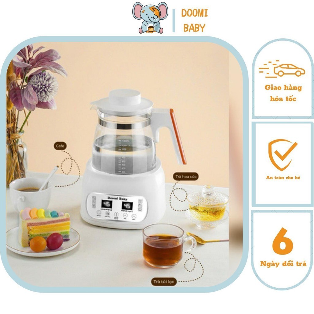 [Bảo hành 18 tháng] [Tặng khay hâm sữa] Bình Đun Nước Pha Sữa Dung Tích ...