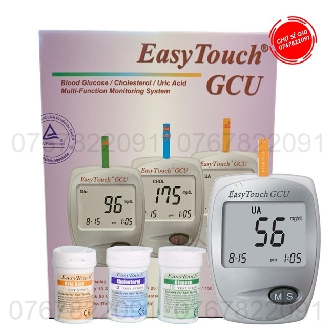Máy Đo Đường Huyết 3 Trong 1 (Đường, Cholesterol, Axit Uric) Easy Touch GCU ET322 | Easytouch ...