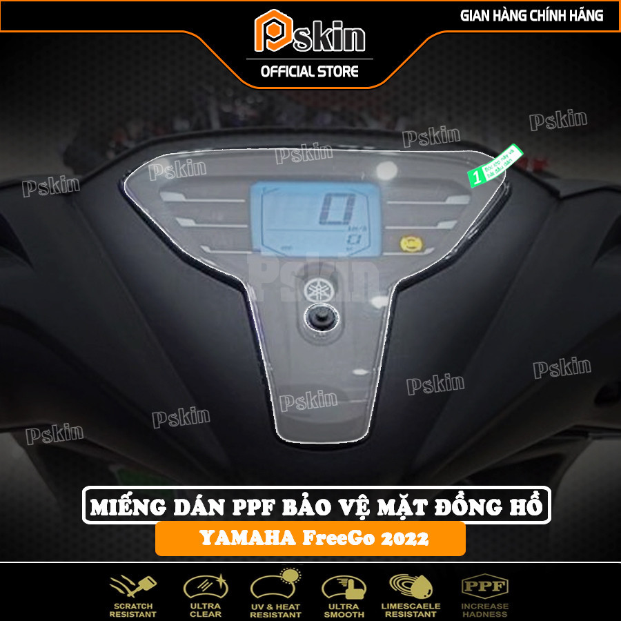 Bộ 2 miếng dán PPF bảo vệ mặt đồng hồ xe Yamaha FreeGo 2022 [Đầy đủ phụ ...