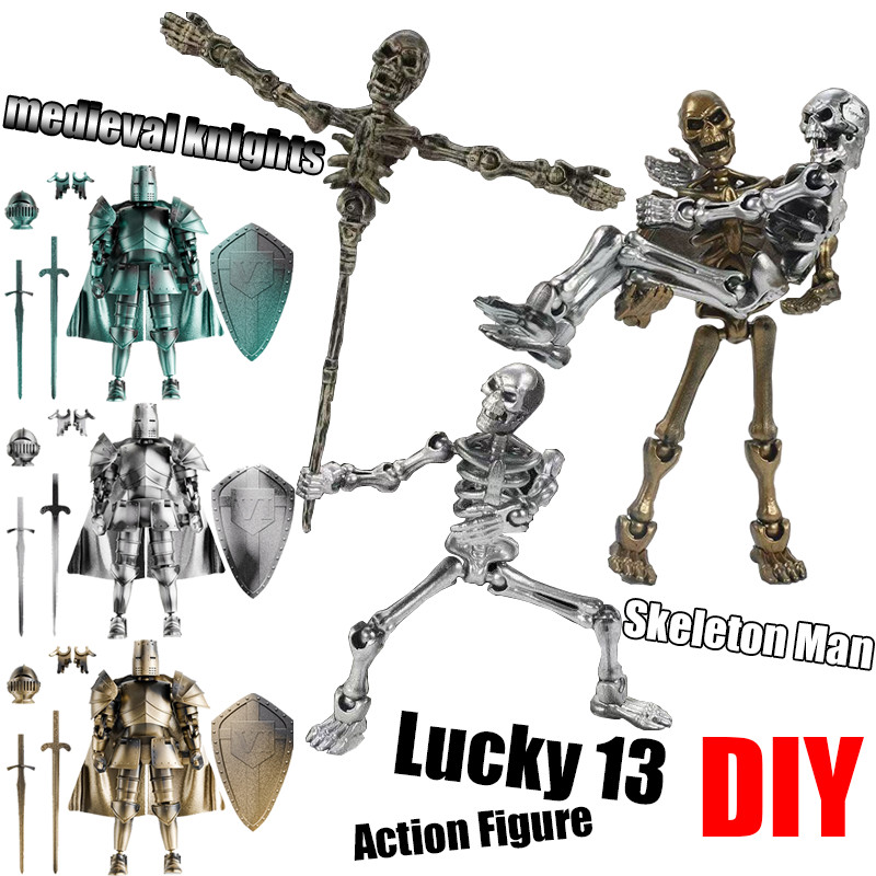 Skeleton Man VS Hiệp Sĩ Thời Trung Cổ May Mắn 13 Nhân Vật Hành Động 3D ...