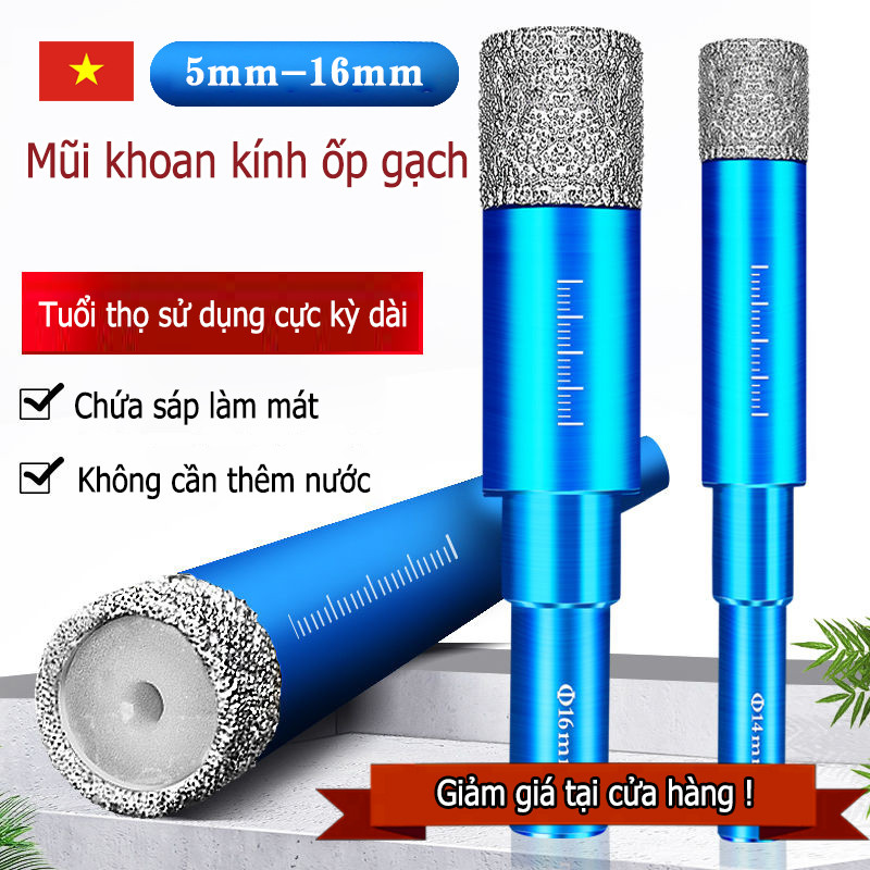 Mũi khoan khô Mũi khoan gạch Mũi khoan lỗ đá cẩm thạch Mũi khoan tròn Mũi kim cương | Shopee ...