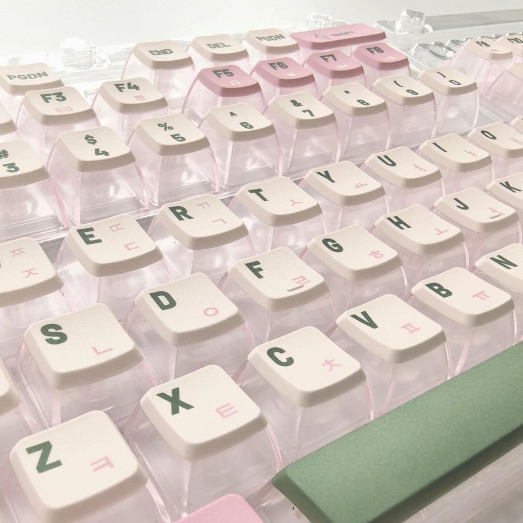 116 Chìa Khóa Màu Hồng Pudding Mờ Keycap Hàn Quốc Keycap ASA PBT PC Nhỏ ...