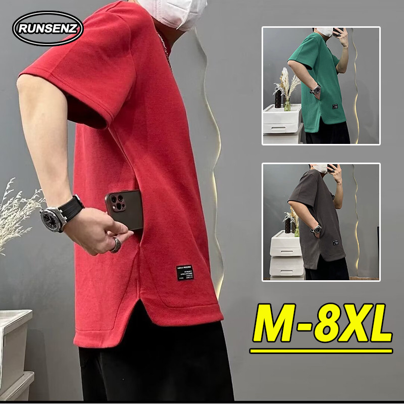 M-8xl Thiết Kế Áo Thun Nữ Tay Ngắn Nam Plus Size Top Cổ Tròn Nhân Quả Rời Quá Khổ Tee | Shopee ...