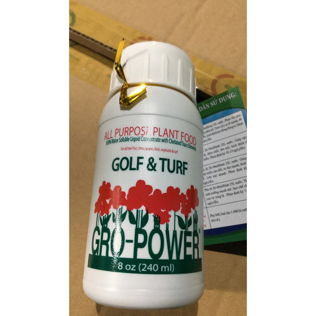 Sản phẩm Phân bón vi lượng GOLF VÀ TURF GRO-POWER lọ 240 ml | Shopee ...
