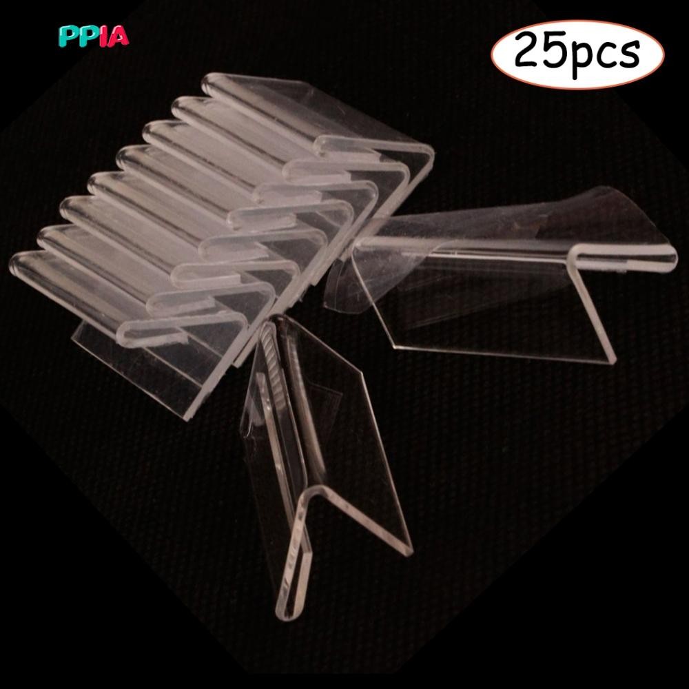 [PPIAVN]Price Tag Stand Sign 25pcs Acrylic Label Racks Transparent ...