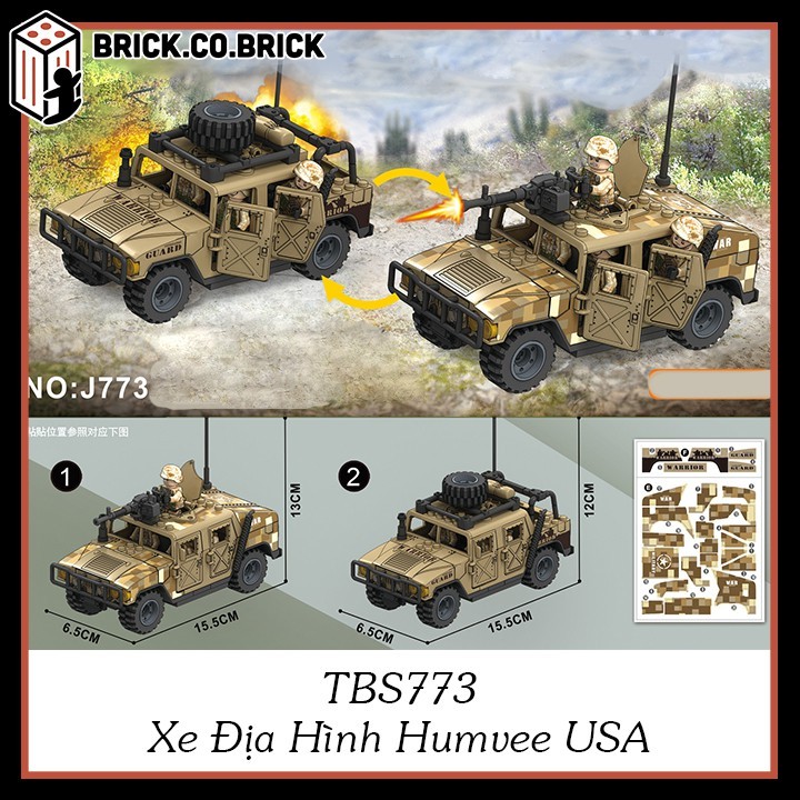 Xe Humvee Mô Hình Xe Thiết Giáp Quân Sự Đồ chơi Lắp ráp Xe Địa Hình 3 ...