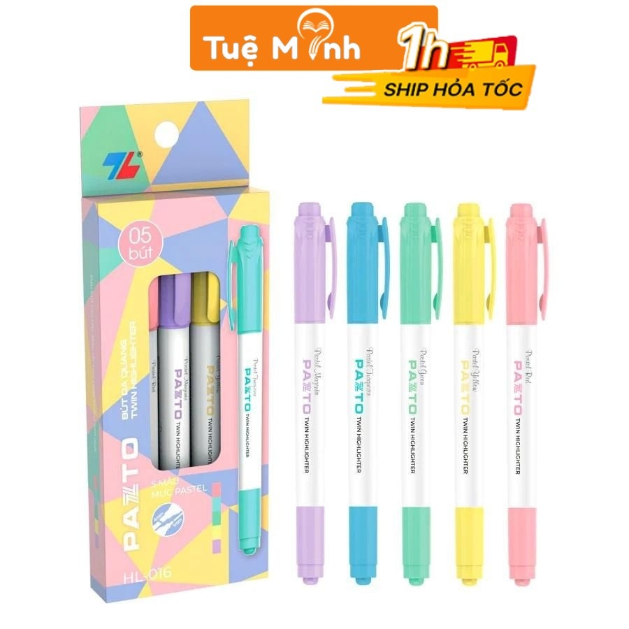 Bút highlight màu Pastel Thiên Long Pazto HL-016 - Bút dạ quang rửa ...