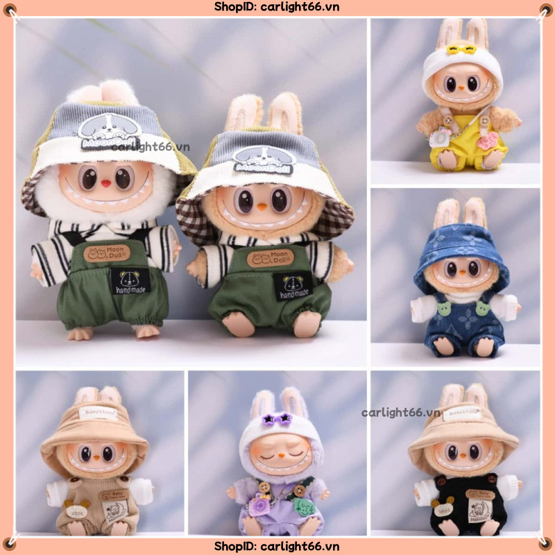 15cm 17cm quần áo Labubu Bộ ba món mũ cho chó con Labubu V1 V2 Baby ...
