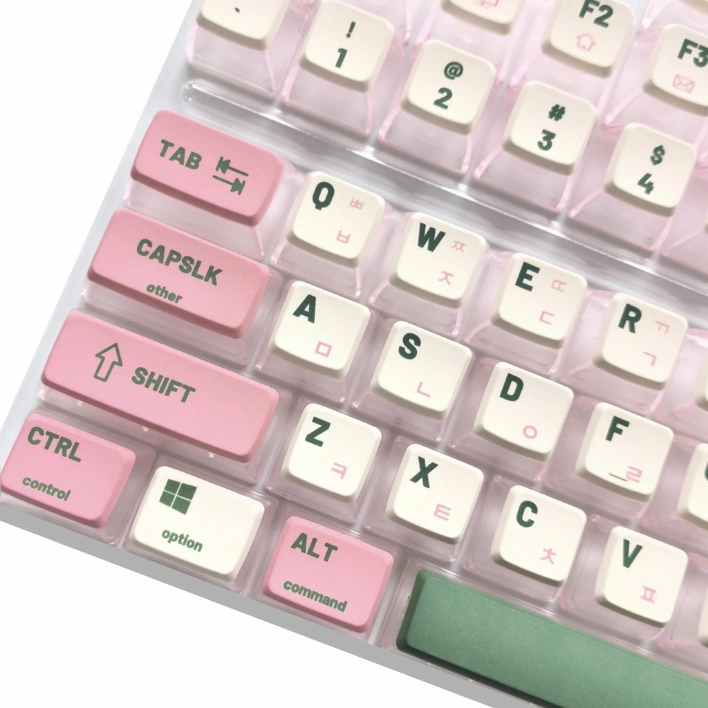 [Keycaps Hàn Quốc] 116 Phím Keycap Hàn Quốc Màu Hồng Trong Suốt Pudding ...