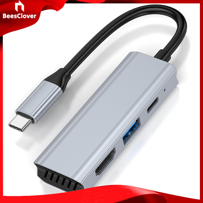 Beesclover USB C Hub Adapter 3 cổng USB C Hub Bộ chuyển đổi dữ liệu Multiport 4K HD Giao diện đa ...