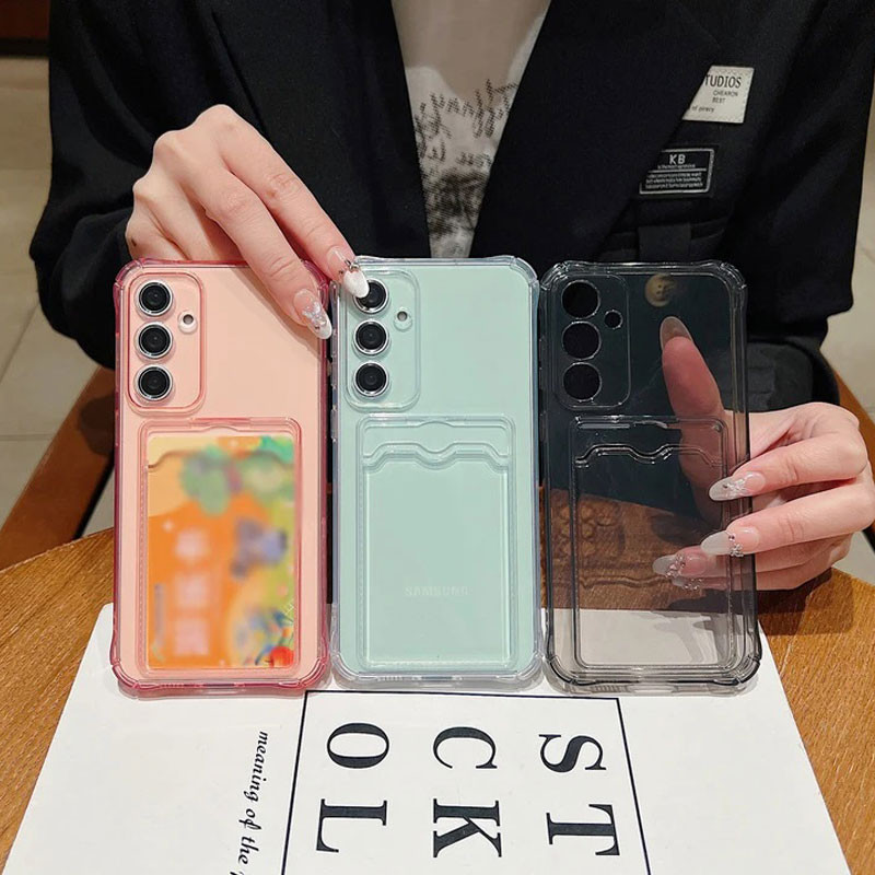 Ốp điện thoại bằng silicon có ngăn đựng thẻ cho Samsung ss Galaxy A56 A55 A54 A36 A35 A26 A25 ...