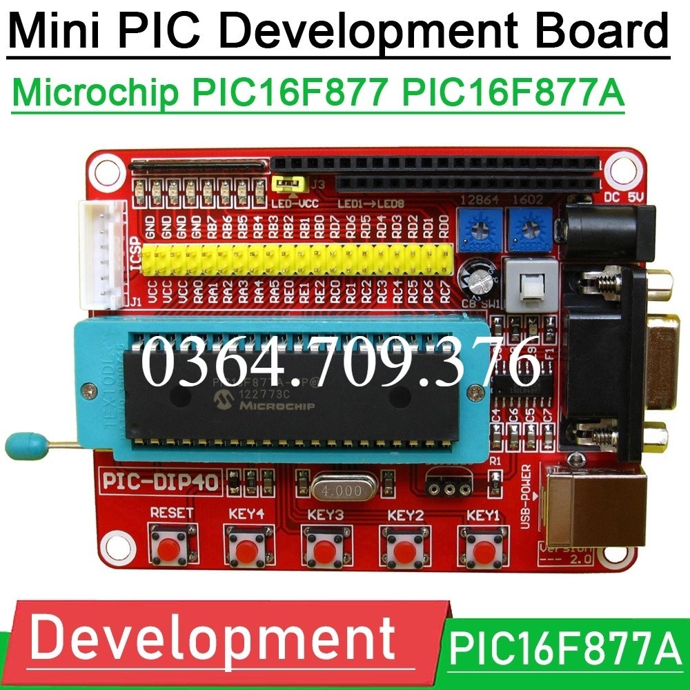 Hệ thống Mini PIC ban phát triển vi mạch pic16f877 PIC16F877A cho Lập Trình Viên board | Shopee ...