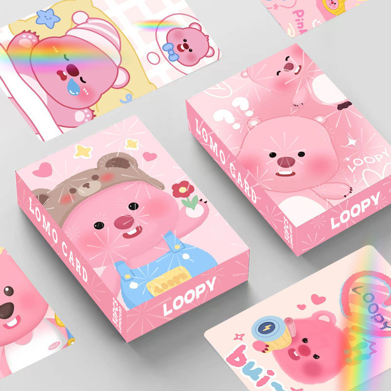 Loopy Laser Flash Lomo Card Photocard hai mặt 30 cái / hộp | Shopee ...