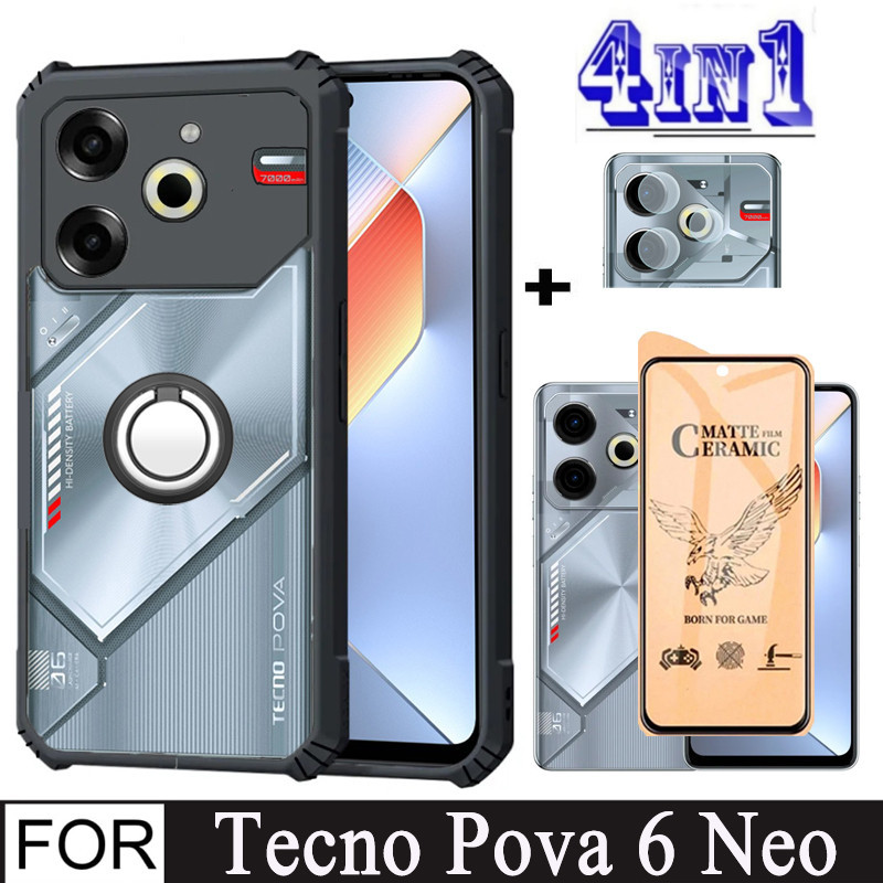 Ốp Điện Thoại Chống Sốc Tecno Pova 6 Neo Cho ecno Pova 6 5 Pro 4 Trong 1 Ống Kính Máy Ảnh Gốm ...