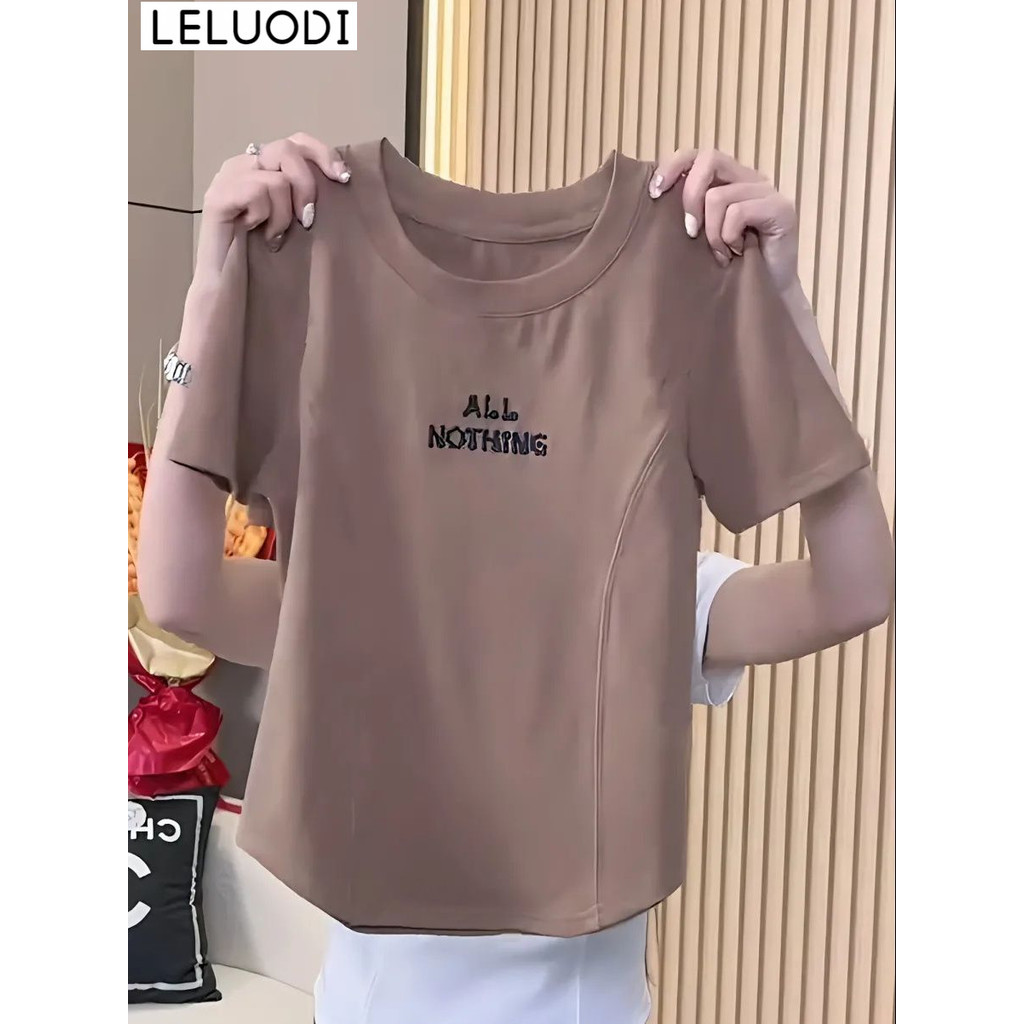 LELUODI áo phông áo thun nữ croptop baby tee Minimalist Fashion INS ...