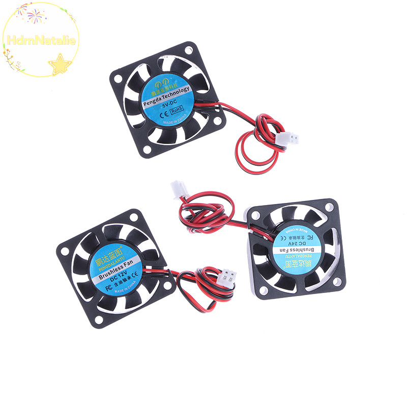 Quạt làm mát máy in 3D hdmNatalie Tắt tiếng 4010 5V 12V 24V 4CM Đầu ghi Video 2Pin 2 dây Tản ...