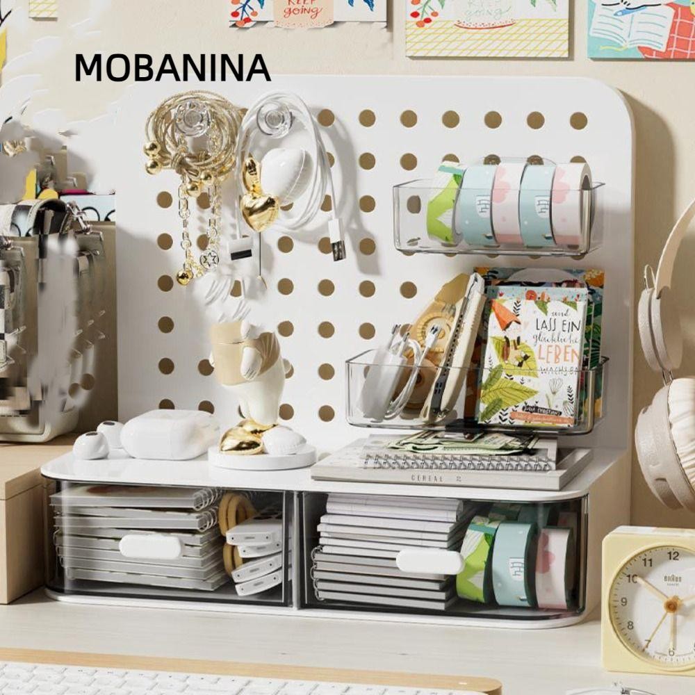 Mobanina Hole Board Storage Rack, Idol Card Display Plastic Desktop ...