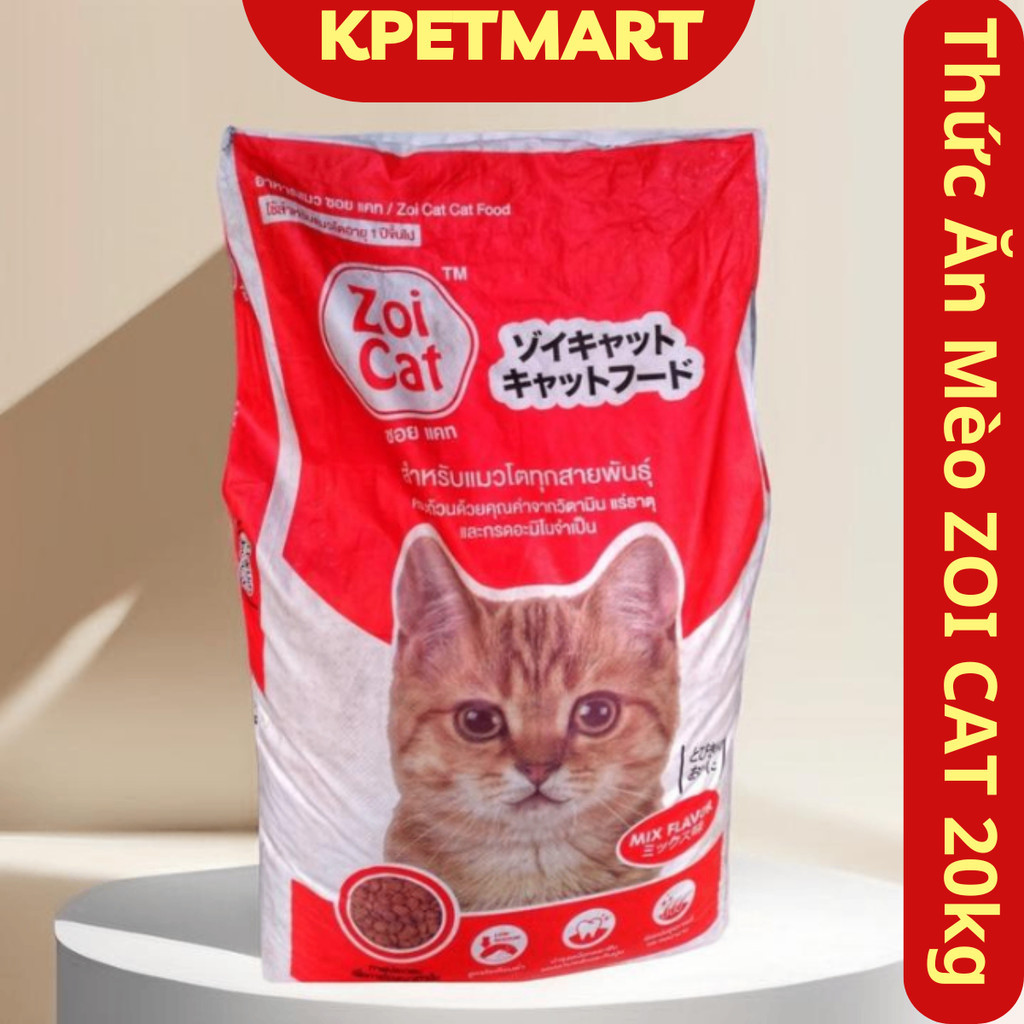 Thức Ăn Hạt Cho Mèo ZOI CAT 20kg - COMBO 20 gói 1kg Thức Ăn Cho Mèo Mọi ...