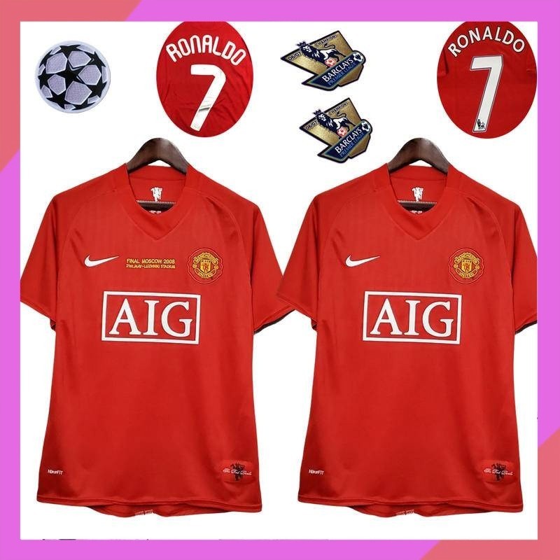 Man Utd 2007 2008 MU Sân nhà UCL EPL 7 # RONALDO Retro Soccer Jersey Bóng đá S-XXL | Shopee Việt Nam