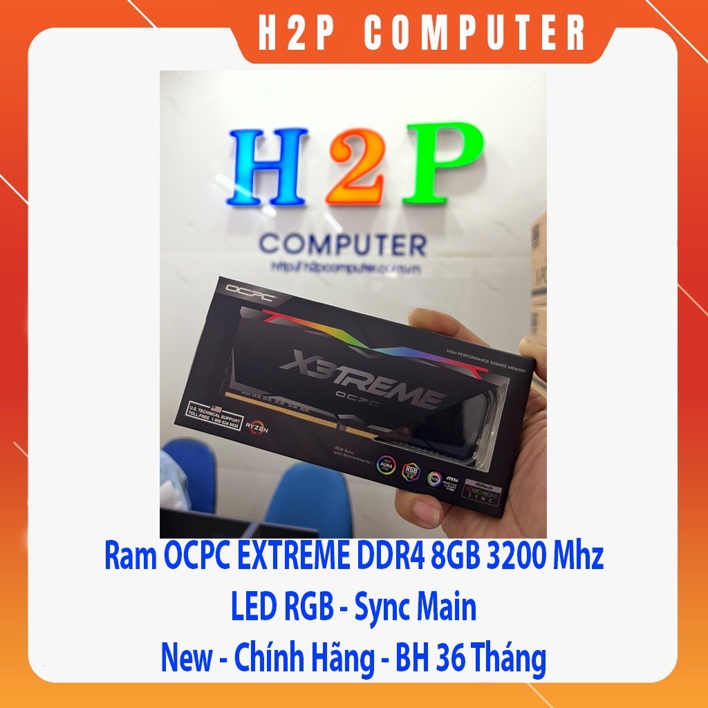 RAM OCPC X3TREME RGB AURA 8G Bus 3200 C16 DDR4 New Chính Hãng BH 36 ...