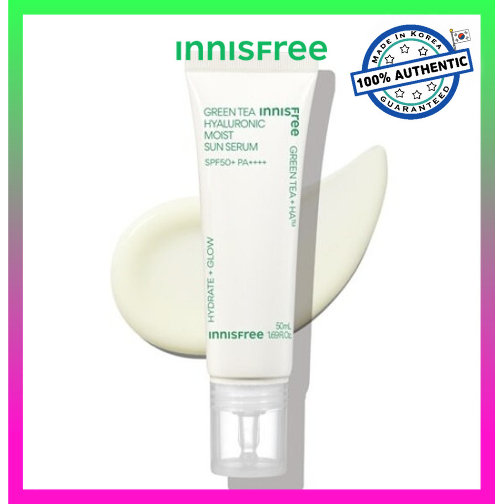 Innisfree Green Tea Hyaluronic Moist Sun Serum / Innisfree Green Tea ...