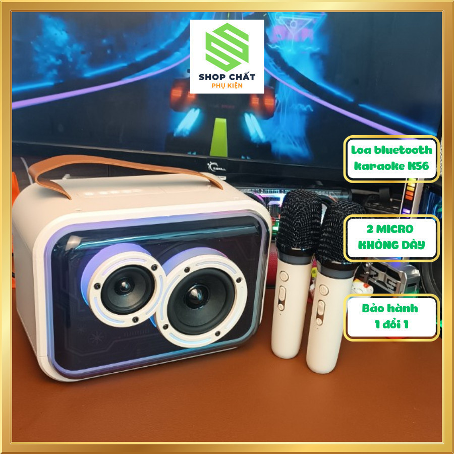 Loa bluetooth karaoke K56, Loa bluetooth karaoke mini chính hãng có 2 ...
