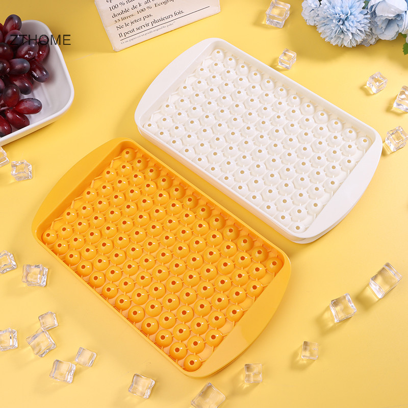 Zthome 104 Lỗ Mini Đá Viên Khay PP Đá Viên Làm Có Nắp Tròn Đá Bóng ...