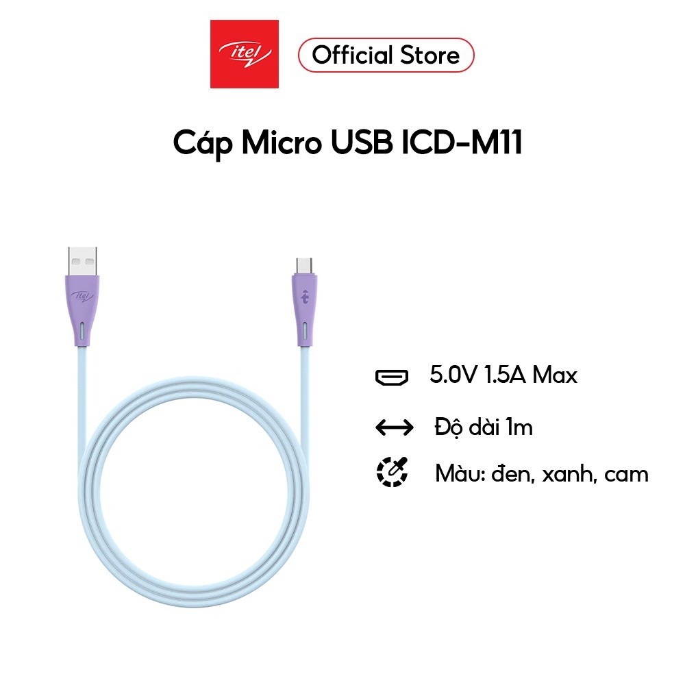 Dây cáp sạc Itel ICD-M11 1M Data | Micro USB Cable | Hàng Chính Hãng ...