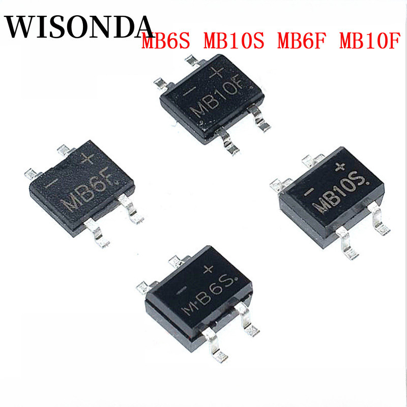 Bộ chỉnh lưu cầu 50 cái / lốc MB6S MB10S MB6F MB10F SOP-4 | Shopee Việt Nam